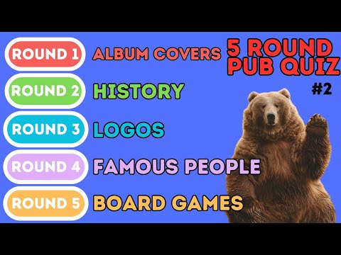 The 5 Round Pub Quiz | Album Covers, History, Logos, Board Games, Young Celebs (2)