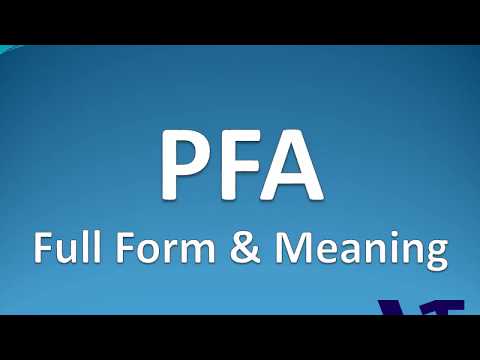 PFA Full Form | PFA का पुरा नाम