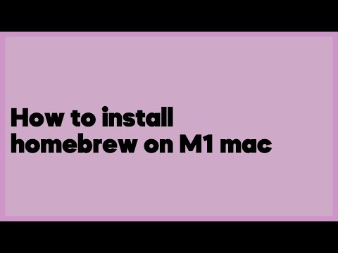 How to install homebrew on M1 mac (11 answers)