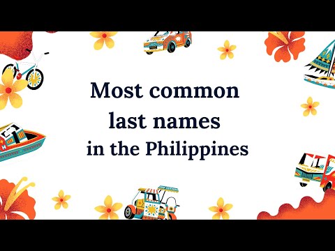 8 most common last names in the Philippines
