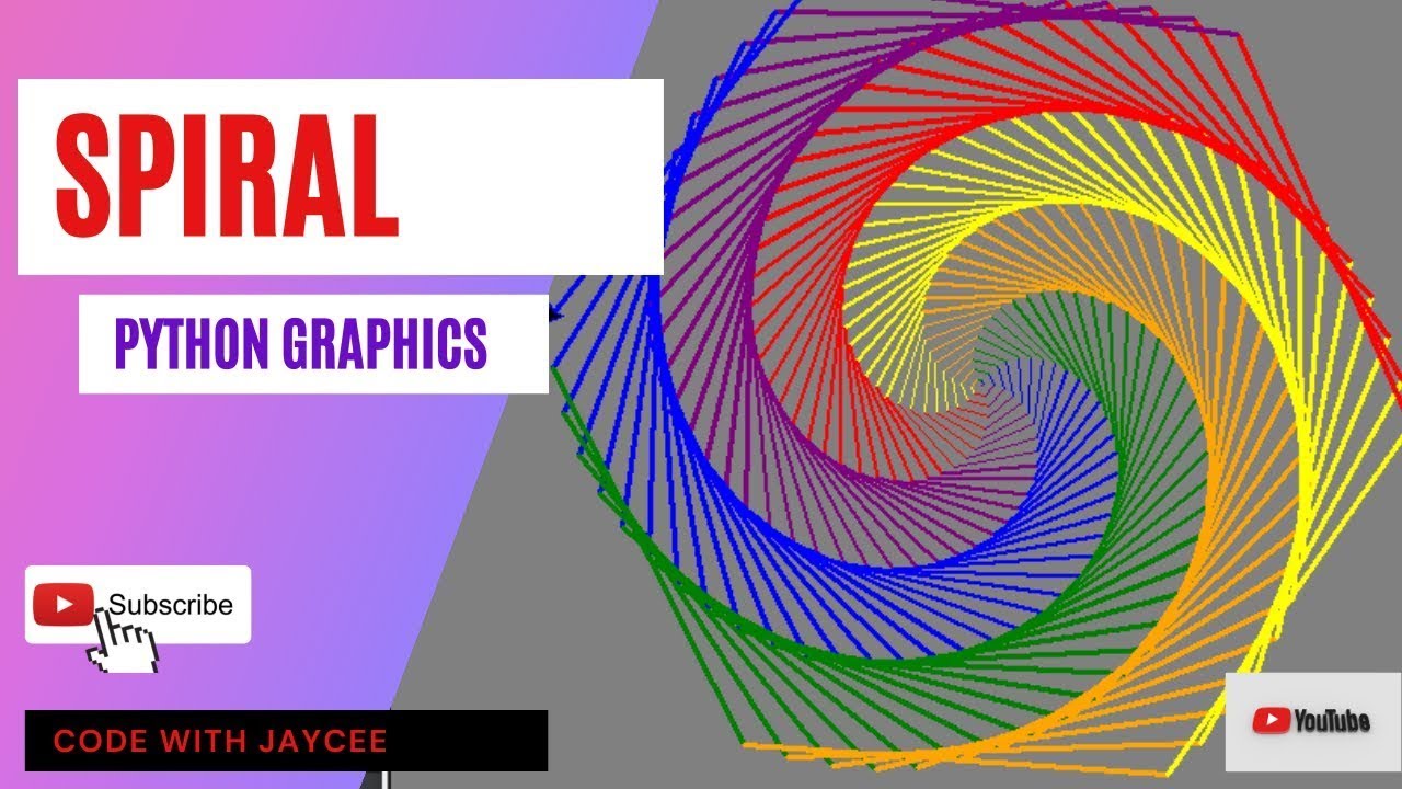 Turtle graphics with python. Spiral.🔥🔥🔥