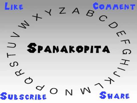 How to Say or Pronounce Spanakopita
