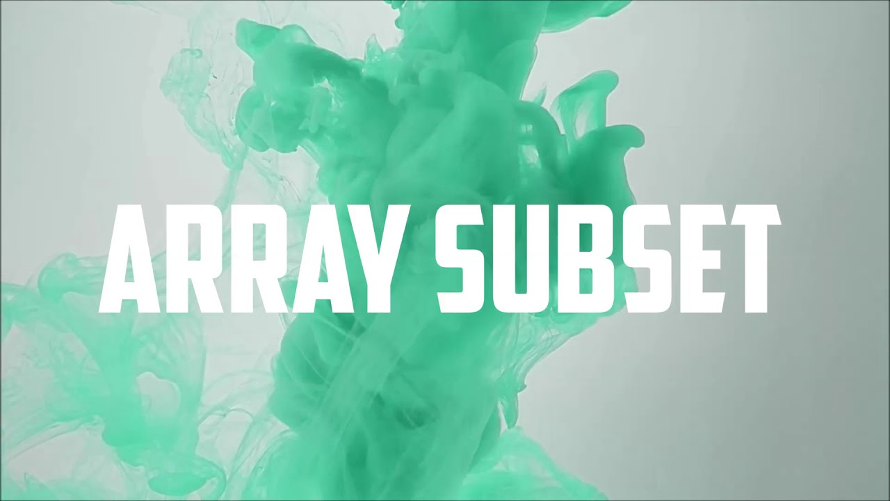14  ARRAY SUBSET