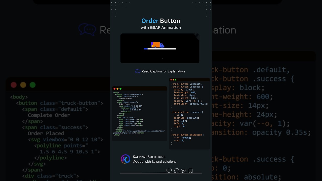 🛒 Add a Stunning Order Button with GSAP Animation | Smooth Button Animations for Your Website 💻✨