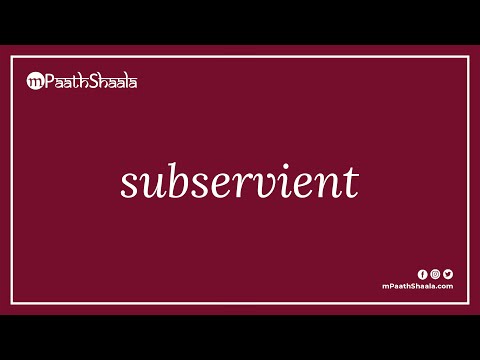 subservient | Pronunciation in English