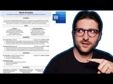 How To Make a Resume For a Babysitter Position | Resume Example Nanny