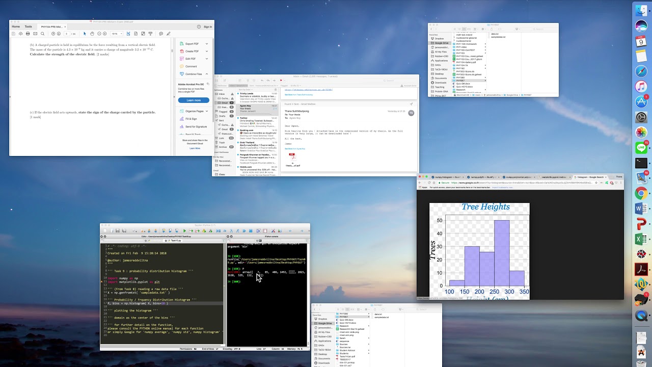 PHY667 - Basic PYTHON - Task 09 - Histogram