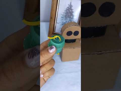 Robot de Material Reciclado con Movimiento sin Pilas #reciclaje #robot #manualidades