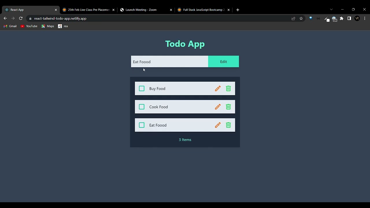 React || Tailwind CSS || Todo App for Beginners