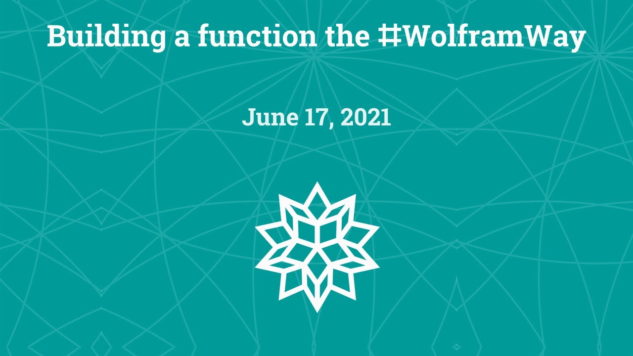 Building a function the #WolframWay