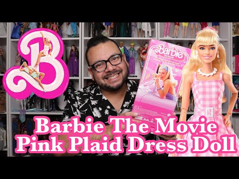Barbie The Movie - Margot Robbie Pink Plaid Dress Doll