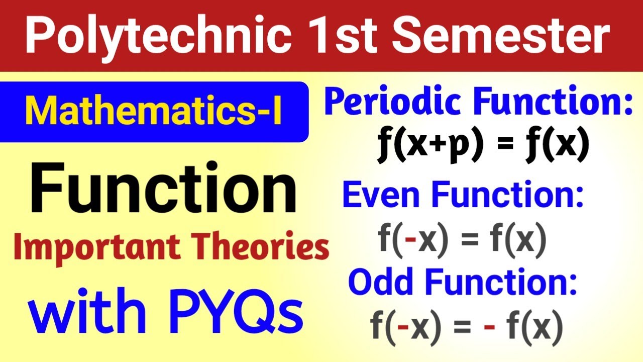 Function (Complete) | Mathematics-I | 1st Semester Polytechnic | NatiTute