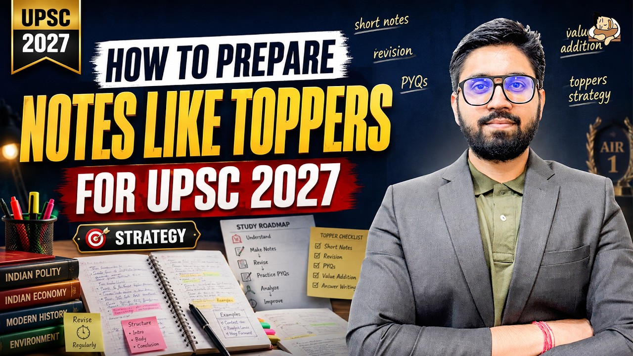 How to Make Notes like Toppers UPSC 2027 | UPSC Notes Making Strategy Explained | Sleepy Classes IAS