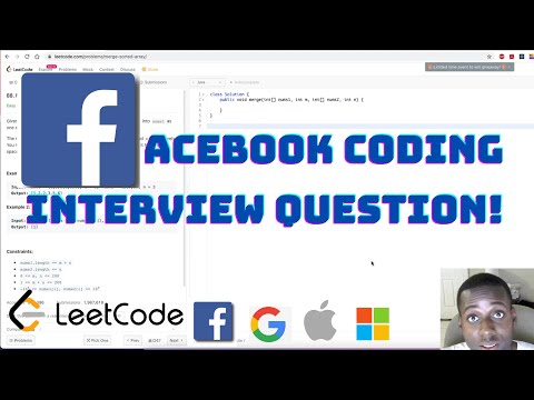 FACEBOOK Coding Interview Question - Merge Sorted Arrays | LeetCode