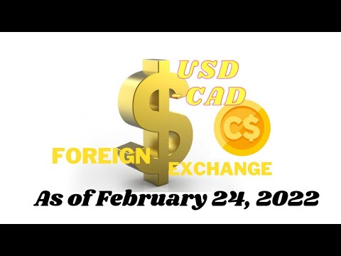 February 24, 2022 - USD to CAD Foreign Exchange Update | FOREX | US Dollar | Canadian Dollar