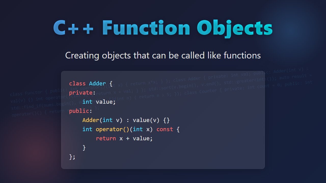 C++ Function Objects (Functors) Explained for Beginners!