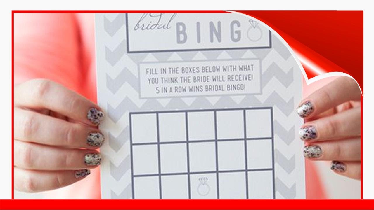 9 Sets Of Free Bridal Shower Bingo Cards 🧧