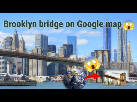 Brooklyn bridge on google map 😱#googlemaps #brooklynbridge
