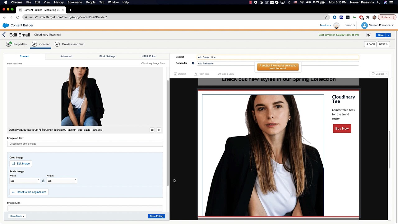 Tutorial - Using Cloudinary's Salesforce Marketing Cloud App