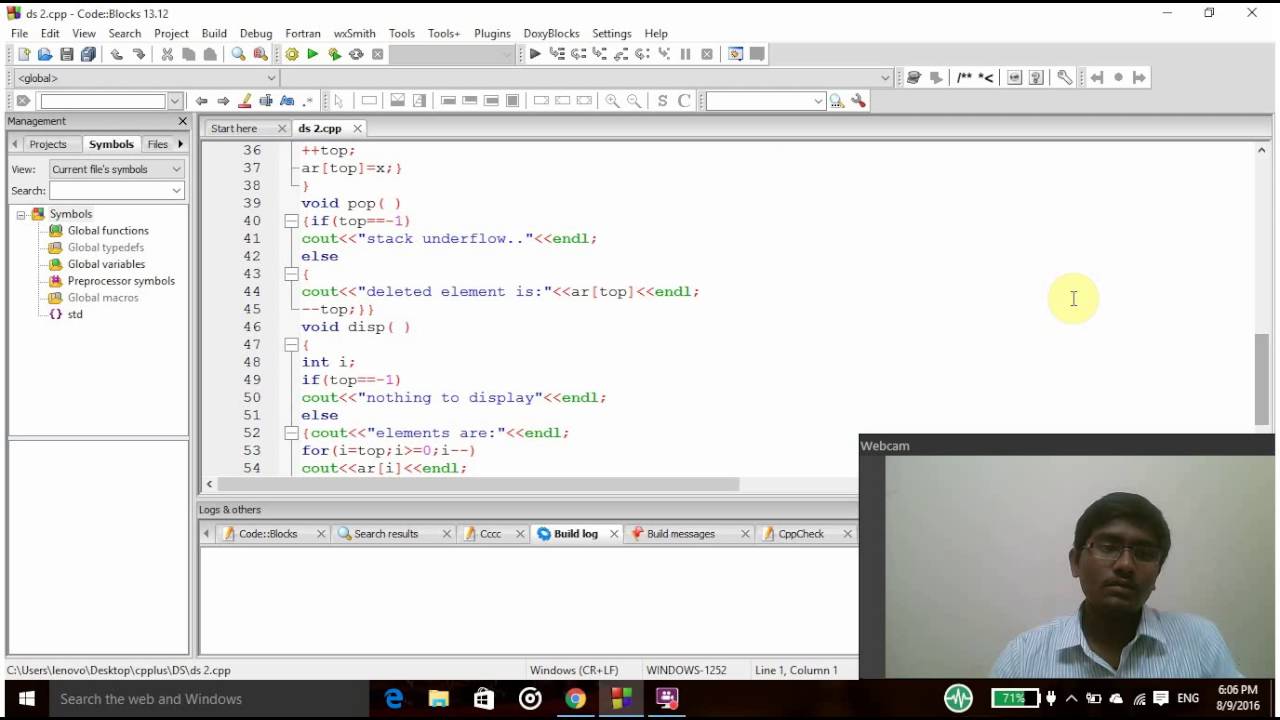 PUSH AND POP OPERATIONS IN STACK