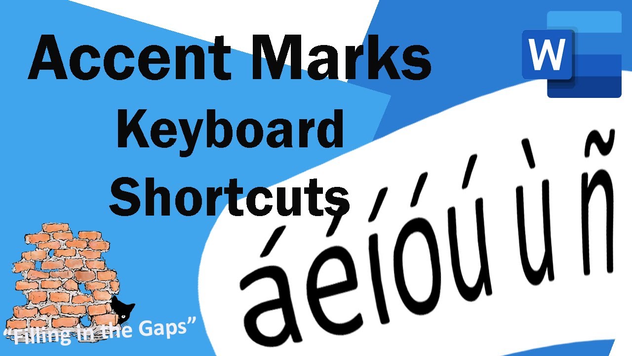 How to easily type accent marks over letters in MS Word - using the Keyboard