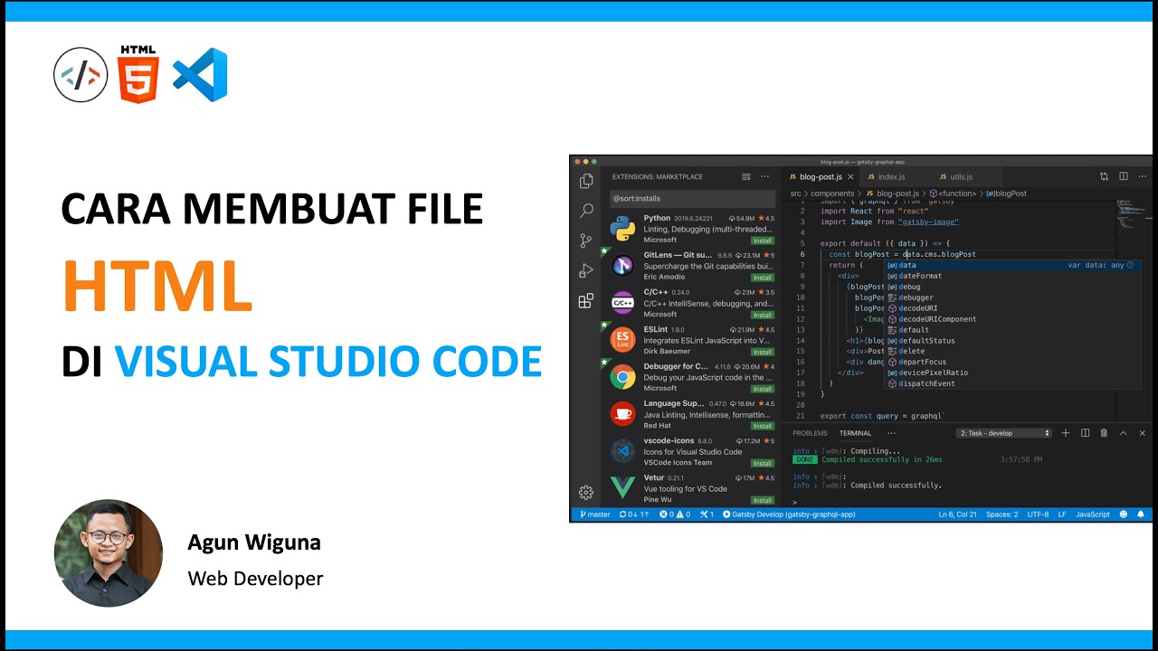 Cara Membuat File HTML di Visual Studio Code