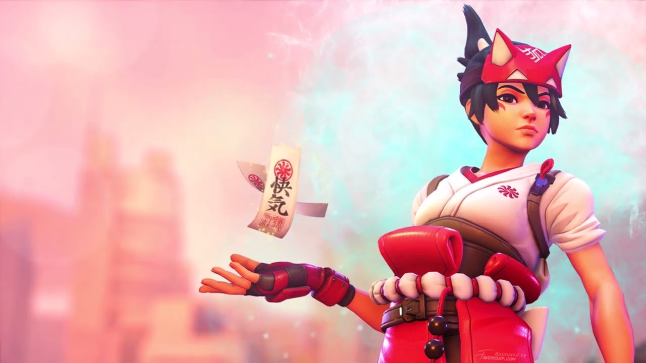 Fond d'écran Overwatch 2 Kiriko animé pour PC | Live Wallpaper - Lively Wallpaper
