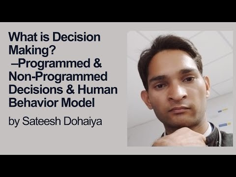🔴 LIVE REPLAY! What is Decision Making –Programmed & Non-Programmed Decisions & Human Behavior Model