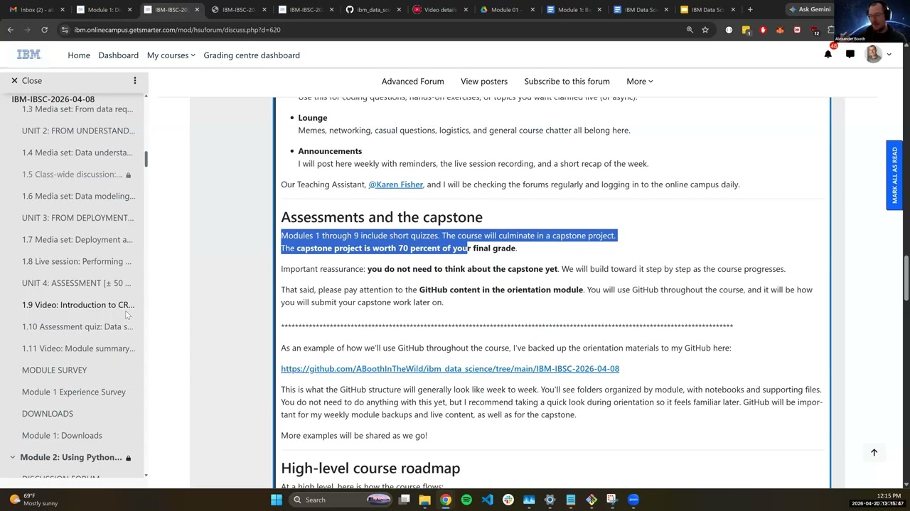 IBM IBSC 2026-04-08 | Module 1 Live Session | Data Science Methodology & Course Kickoff
