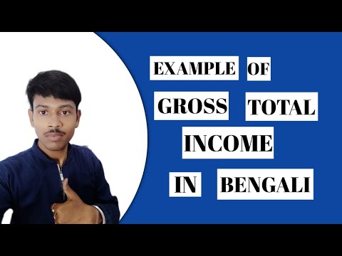 Example of Gross total income in Bengali