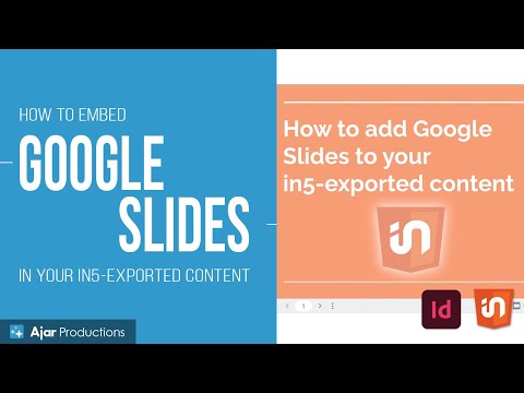 Embed Google Slides in HTML Output with InDesign and in5