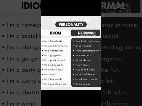 Idioms on personality | #english #learn