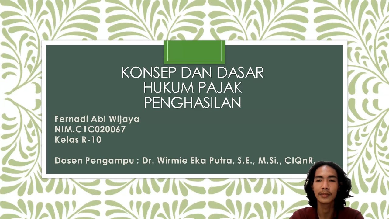 Konsep dan Dasar Hukum Pajak Penghasilan PPH Pasal 21