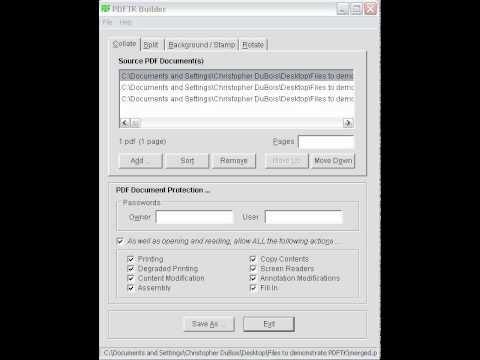 Demo of PDFTK Builder.avi