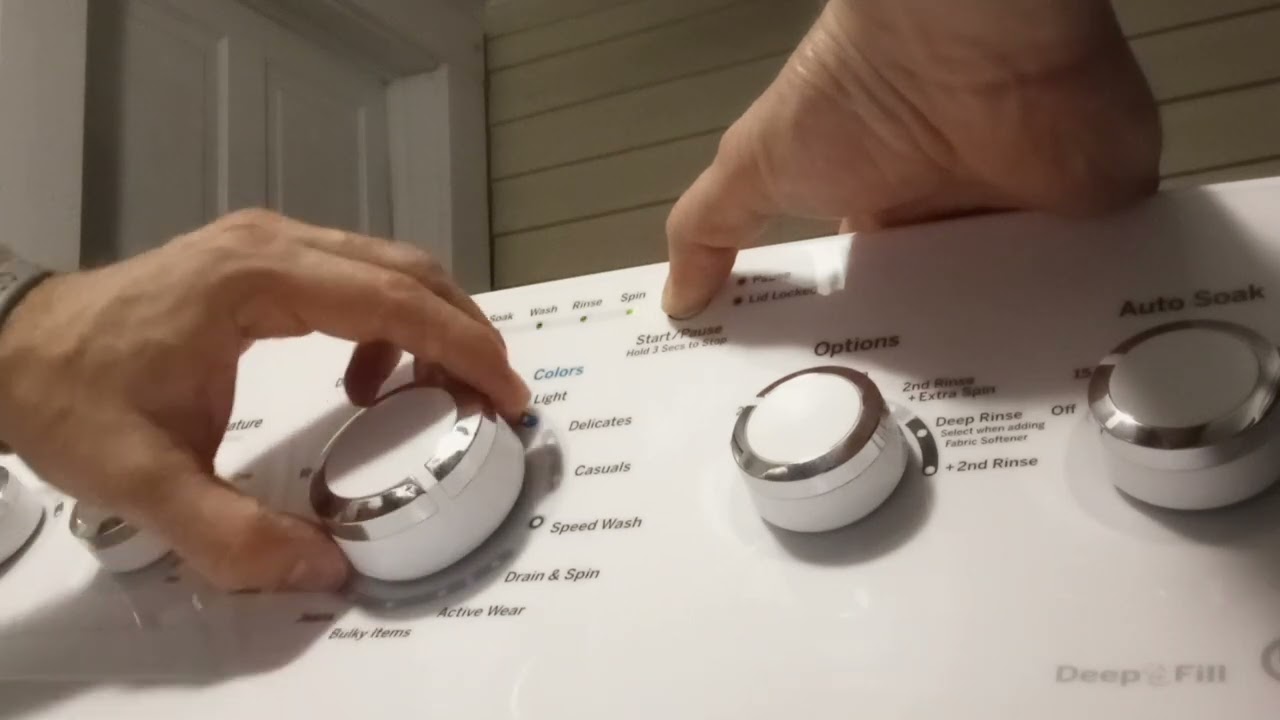 GE Top Load Washing Machine - Clear Error Codes