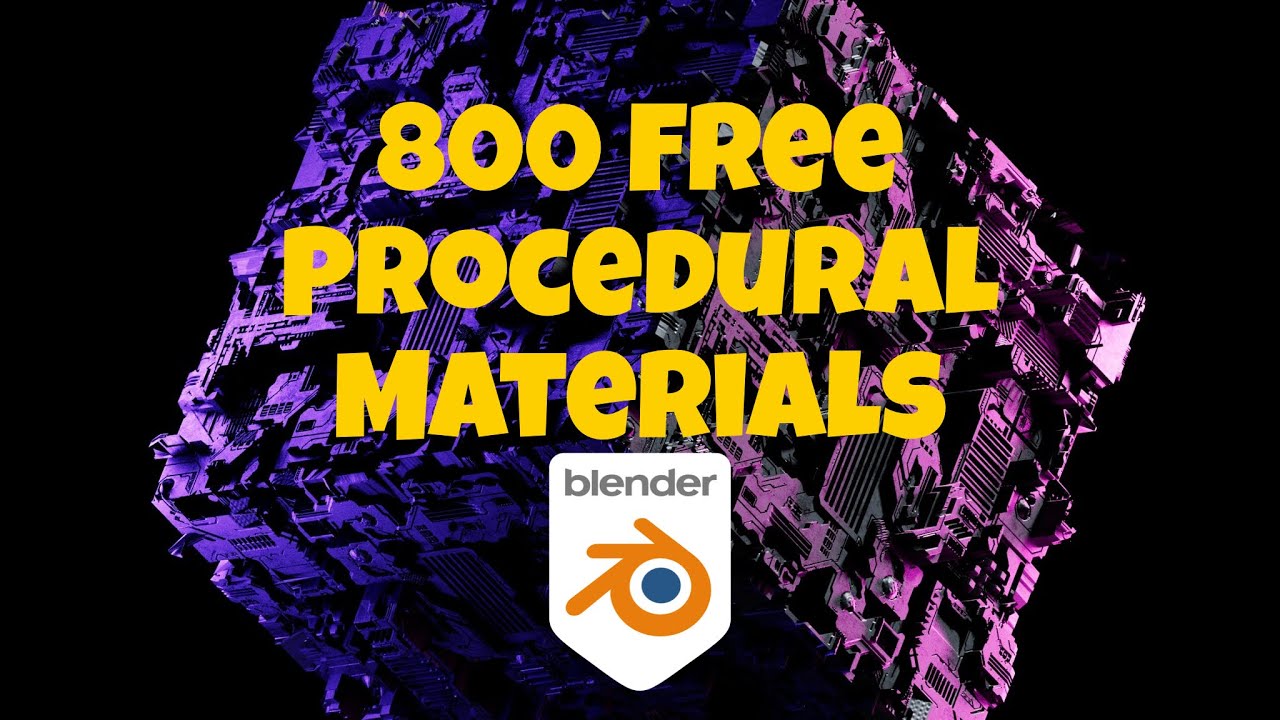 800 FREE Procedural Materials For Blender