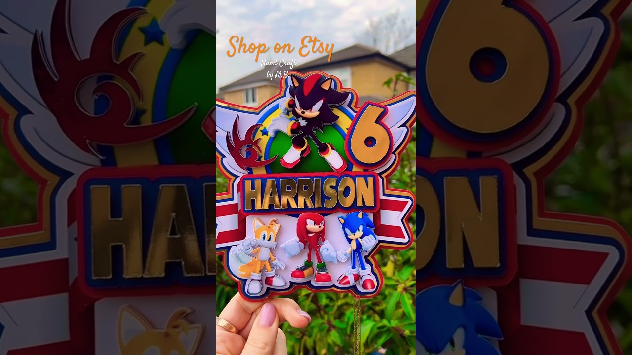 Shop Etsy HandCraftbyMB #handcraftbymb #sonic #shadow #sonic #cake #craft #shorts #shortvideo #fyp