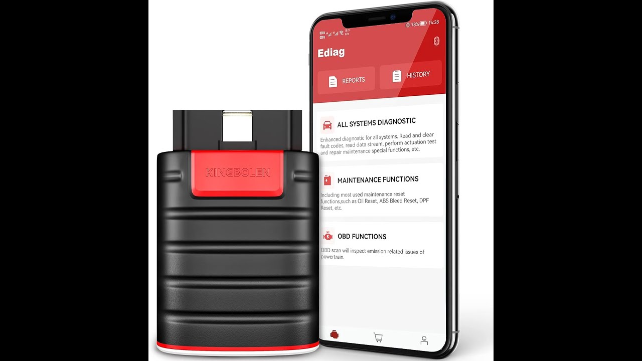 KINGBOLEN EDIAG OBD2 Scanner Bluetooth OBD2 Bluetooth Adapter For IOS And Android
