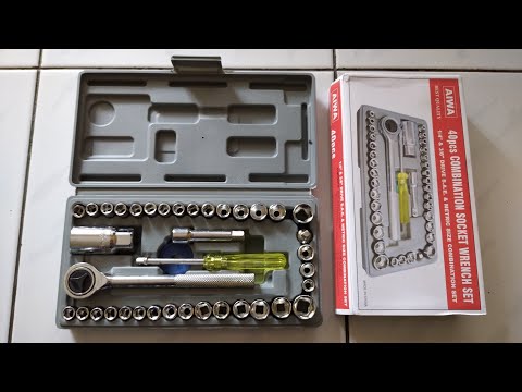 Aiwa 40pcs multipurpose combination socket Wrench Set with 1/4 ratchet Handle (jaknot)