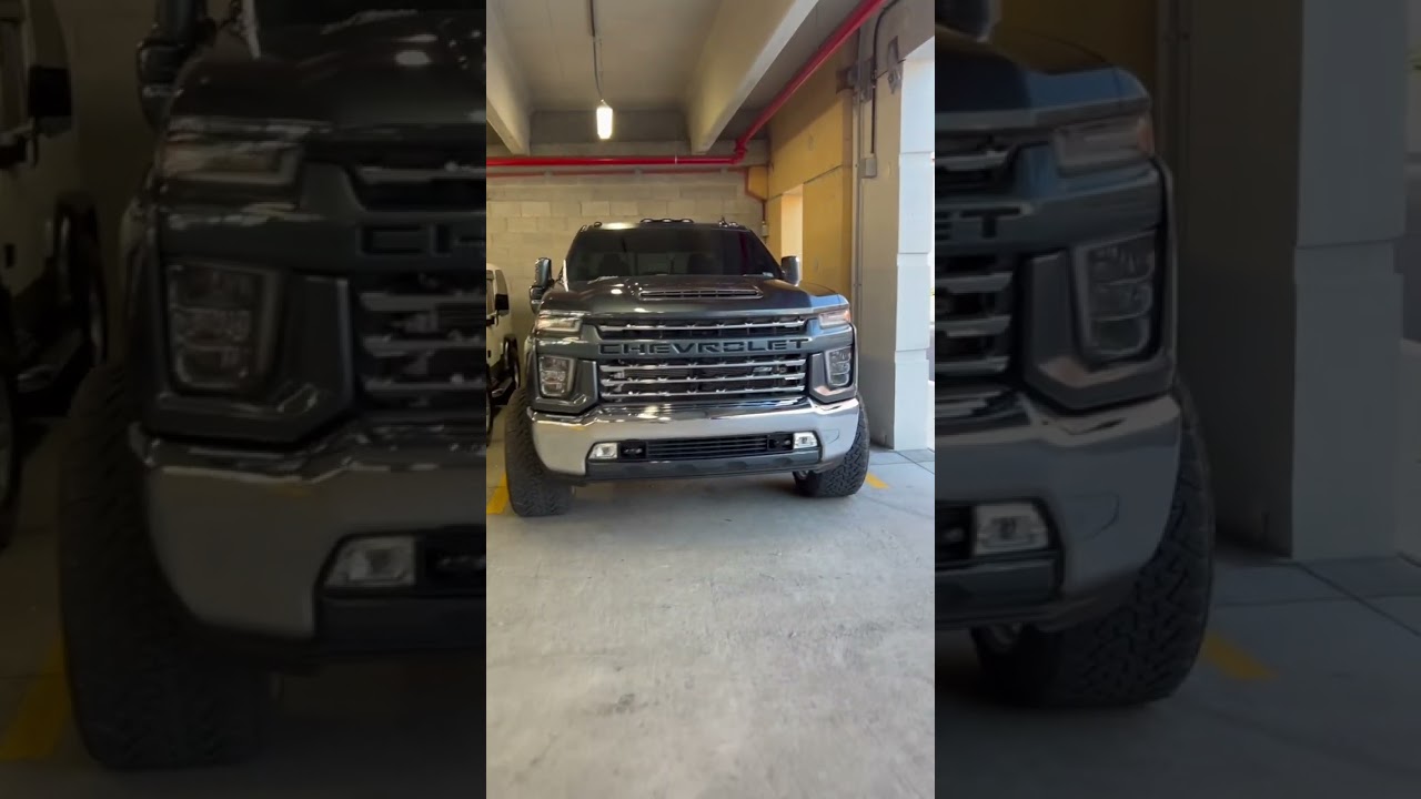 They say it won’t fit in the parking garage🤣🫵🏼 #shorts #truck #diesel #chevy #usa