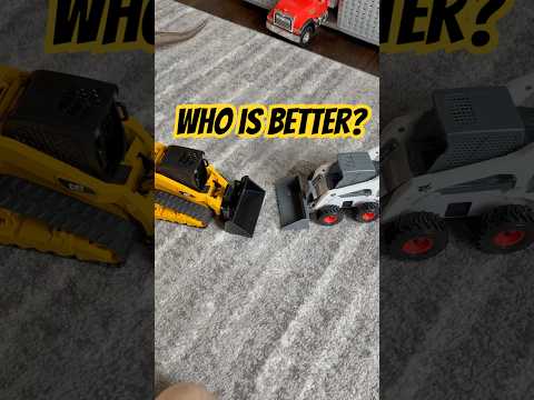 Toy Skid Steers Face Off! Bobcat or CAT? Mini Machine Battle
