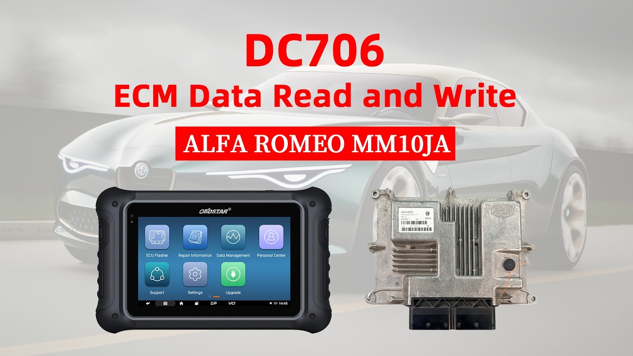 OBDSTAR DC706 Read & Write ALFA ROMEO MM10JA ECM by BENCH