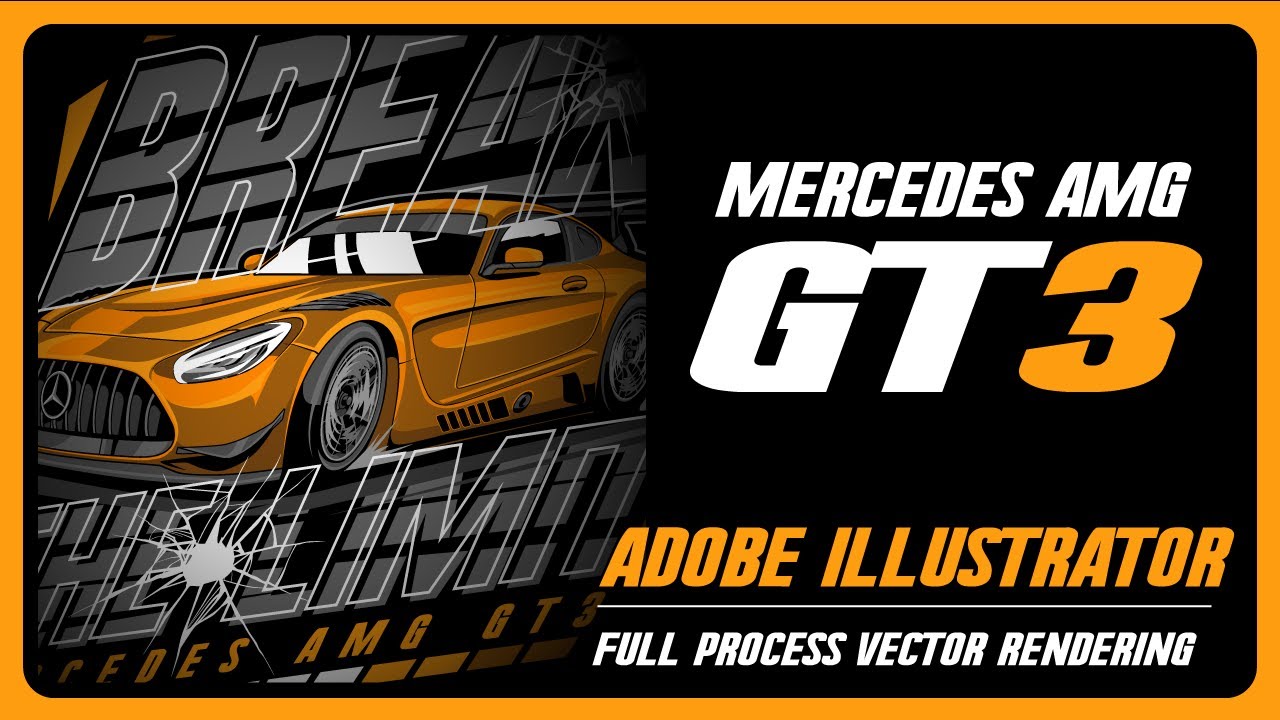 Vector Car Rendering full process | Car Vector Illustration