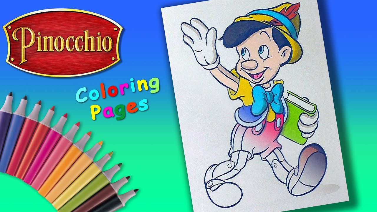 Walt Disney Pinocchio Coloring Book #ForKids #LearnColors with #Pinocchio Coloring Pages