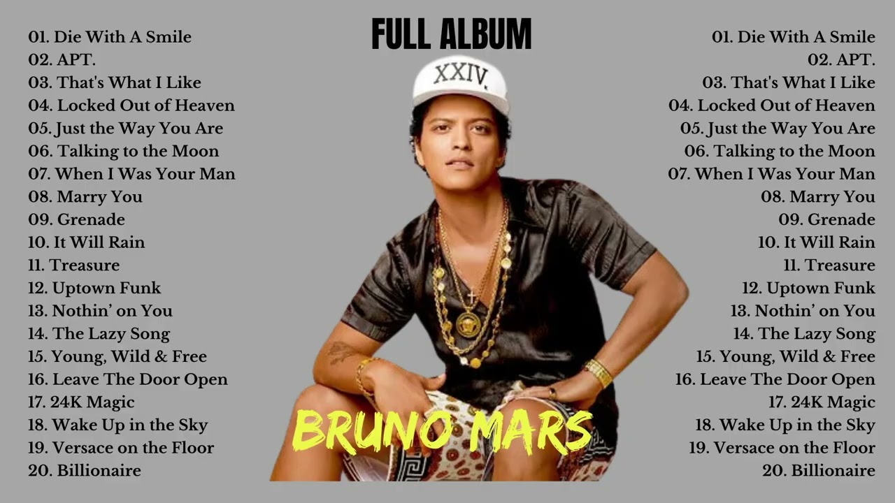Bruno Mars Playlist 2025 Greatest Hit The Best Of Bruno Mars Greatest Hits Full Album 2025