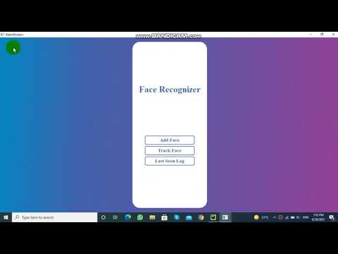 Face Recognition using face Recognition complete project with front end