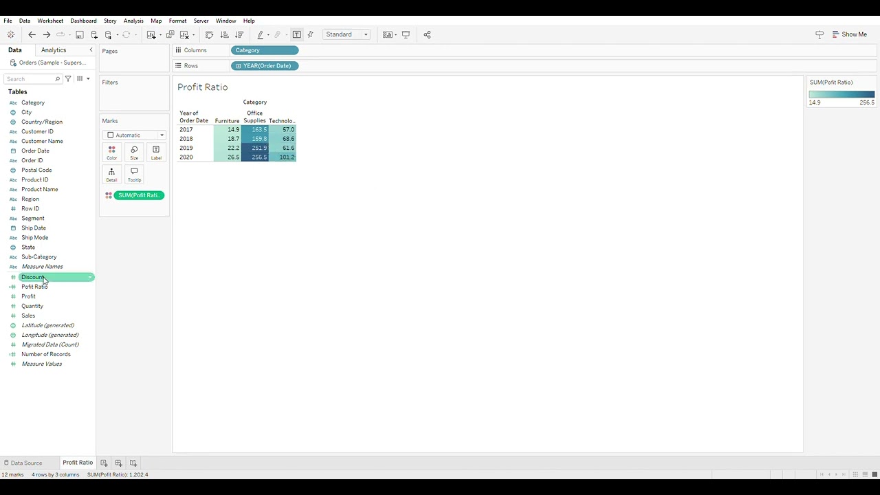 Tableau Desktop 6 Working with Aggregate Functions
