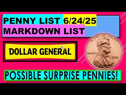 DOLLAR GENERAL PENNY LIST W MARKDOWNS 6/24/25