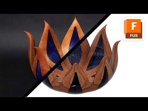 Fusion 360 Tutorial: Surface Modeling the Concept Flower Bowl - FREE DOWNLOAD