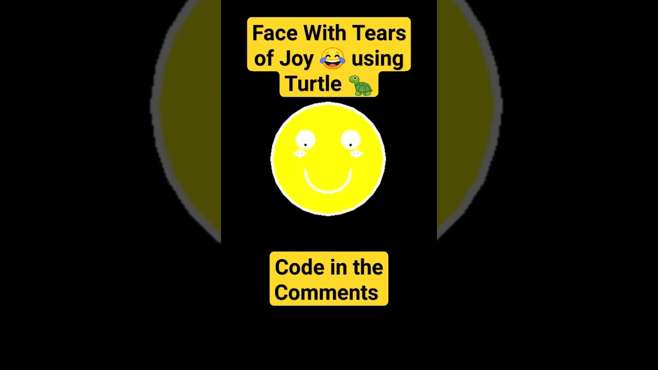 How to Make a Laughing Emoji with a Turtle in Python #python #turtle #emoji #laughing #coding